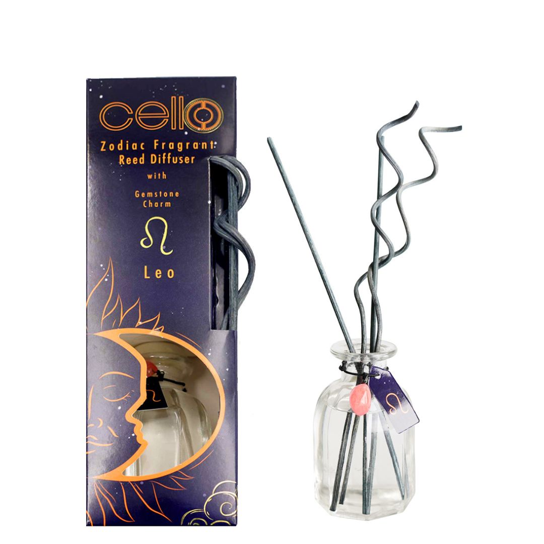 Cello Zodiac Reed Diffuser - Leo with Pink Spinel