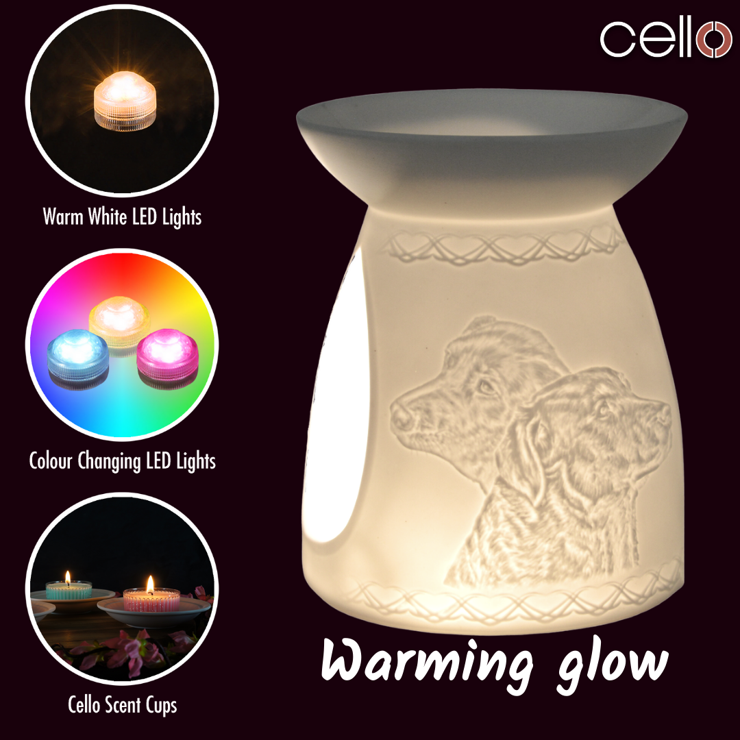 Cello Porcelain Tealight Burner - Dog