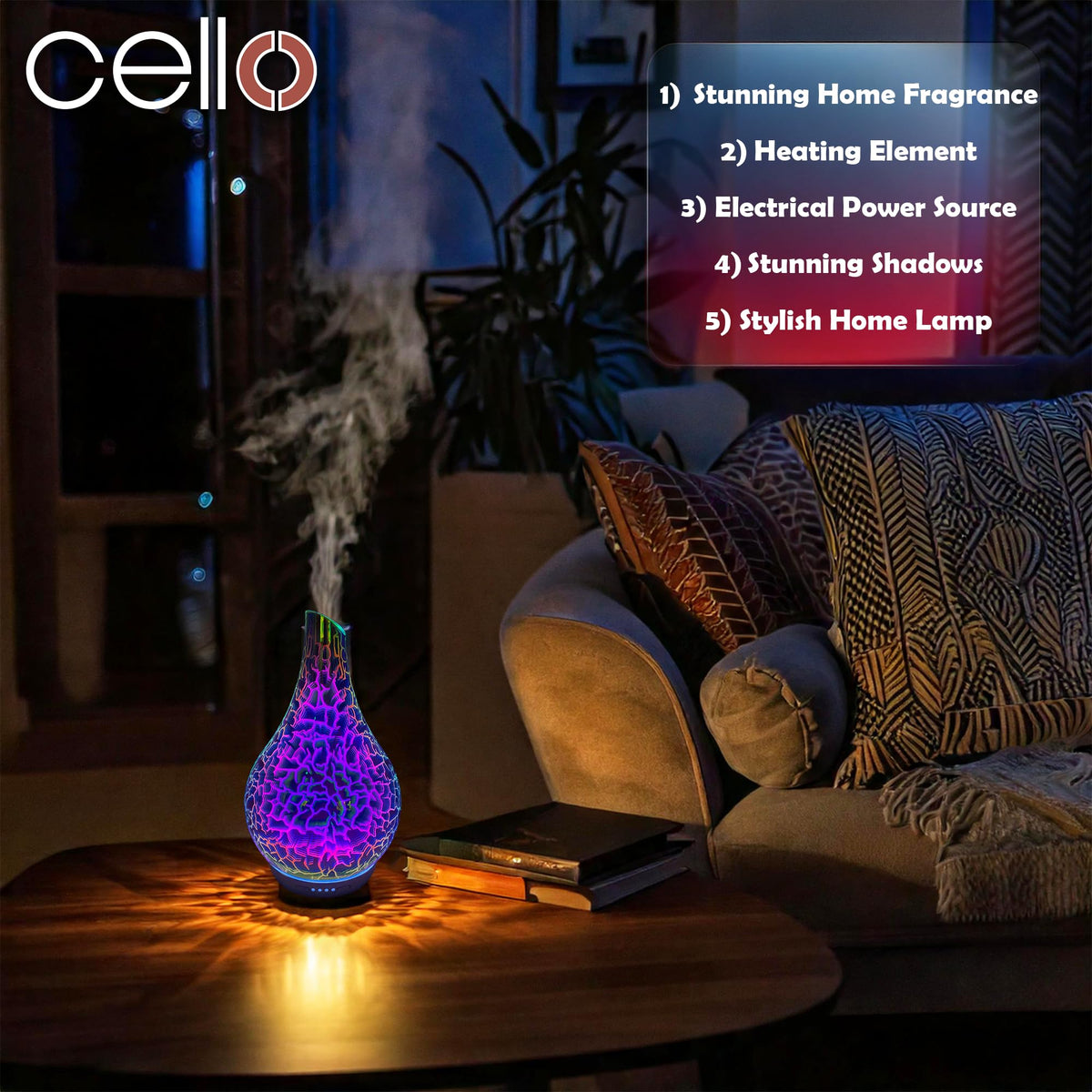 Cello - Large Ultrasonic Diffuser - Butterfly 3D