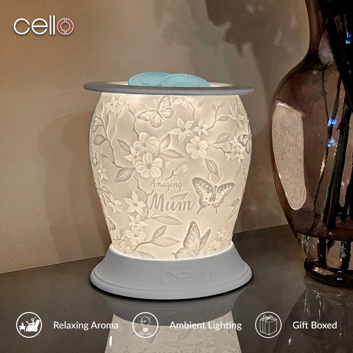 Cello Electric Wax Burner Porcelain - Amazing Mum