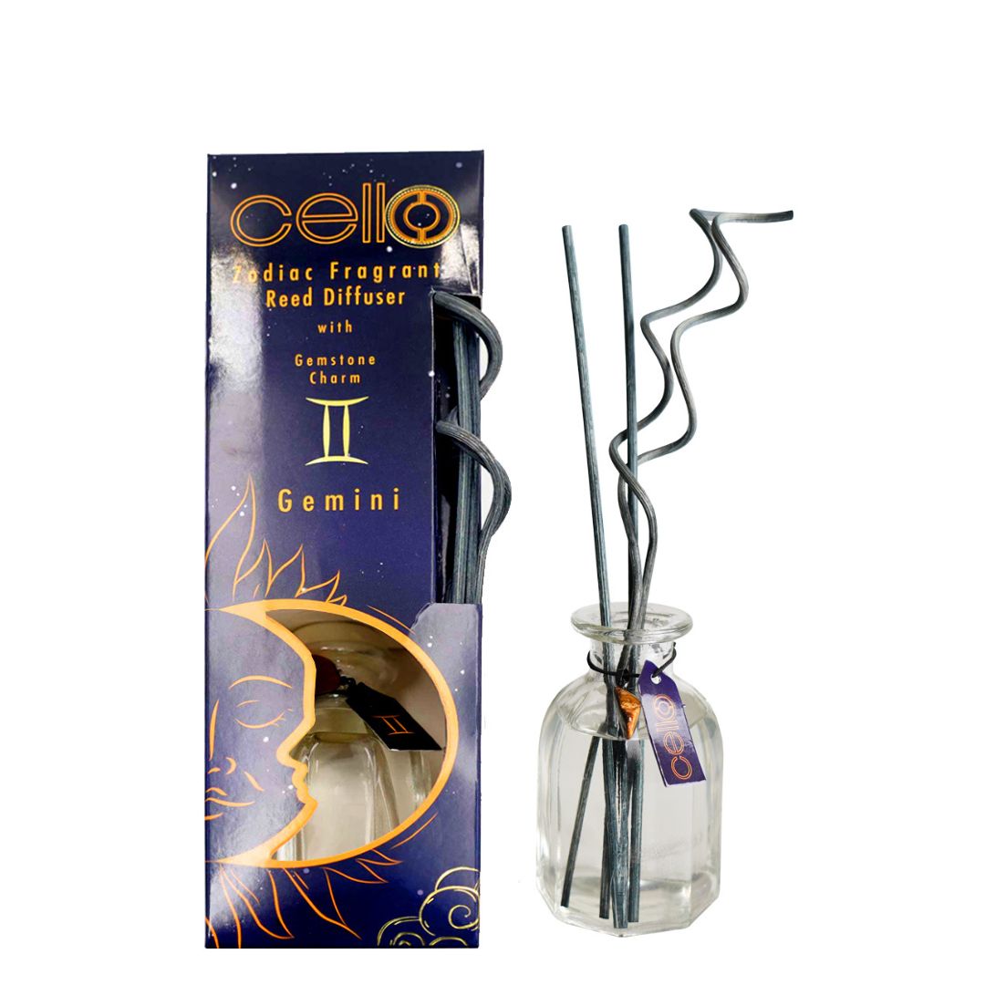 Cello Zodiac Reed Diffuser - Gemini with Tigers Eye