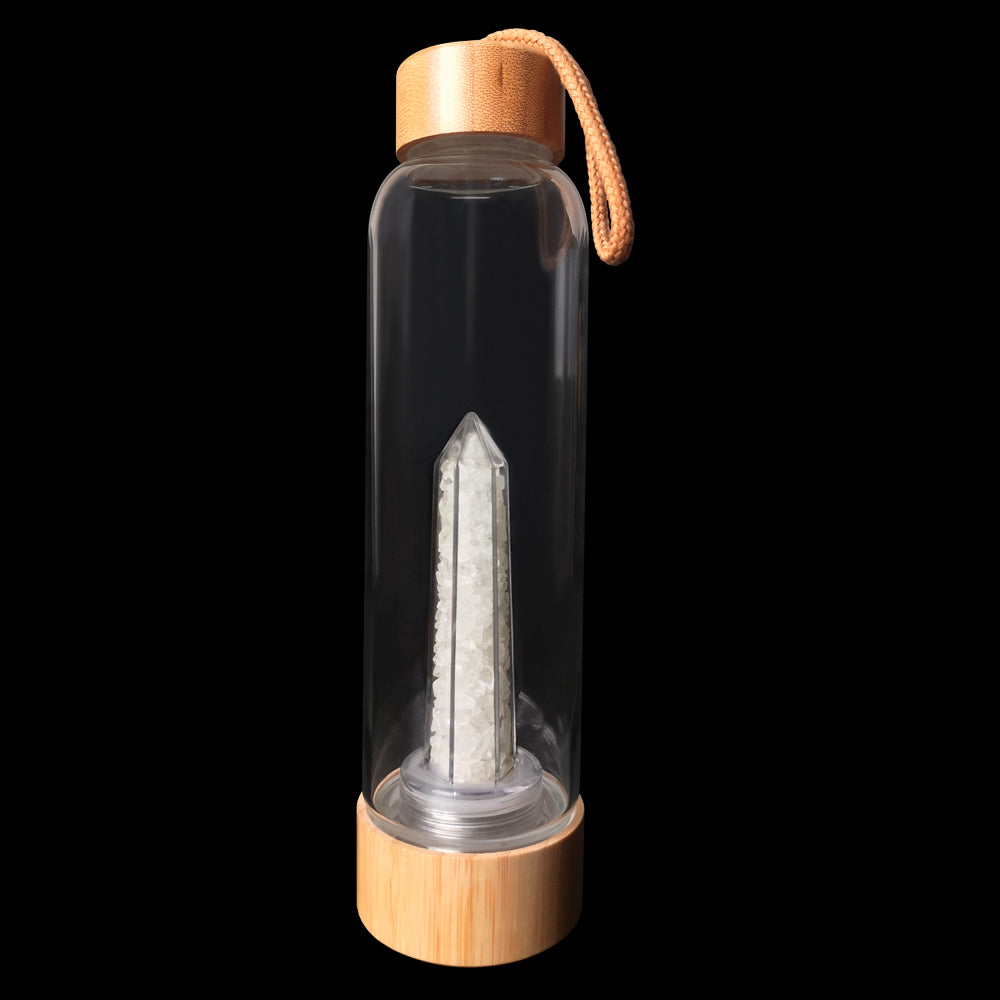 Cello Bamboo Crystal Drinking Water Bottle 500ml | Quartz Crystal