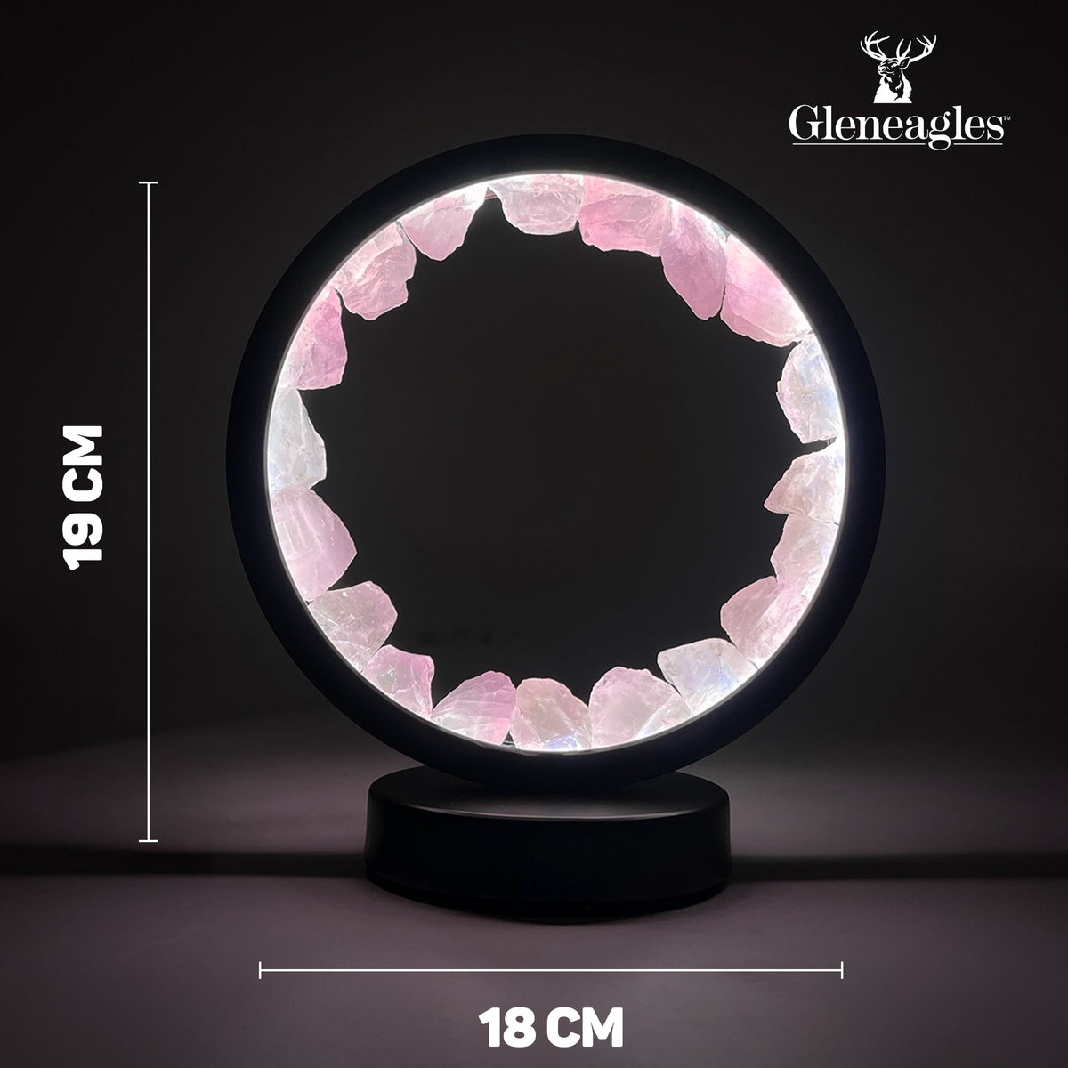Rose Quartz Crystal LED Lamp | Calming Bedside Light – Cello