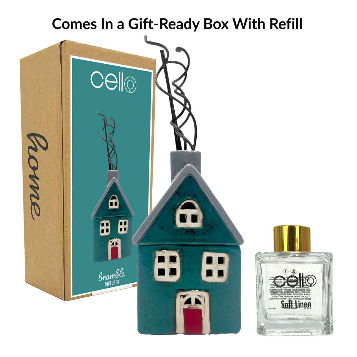 Cello Home Collection Reed Diffuser Soft Linen With Refill Soft Linen
