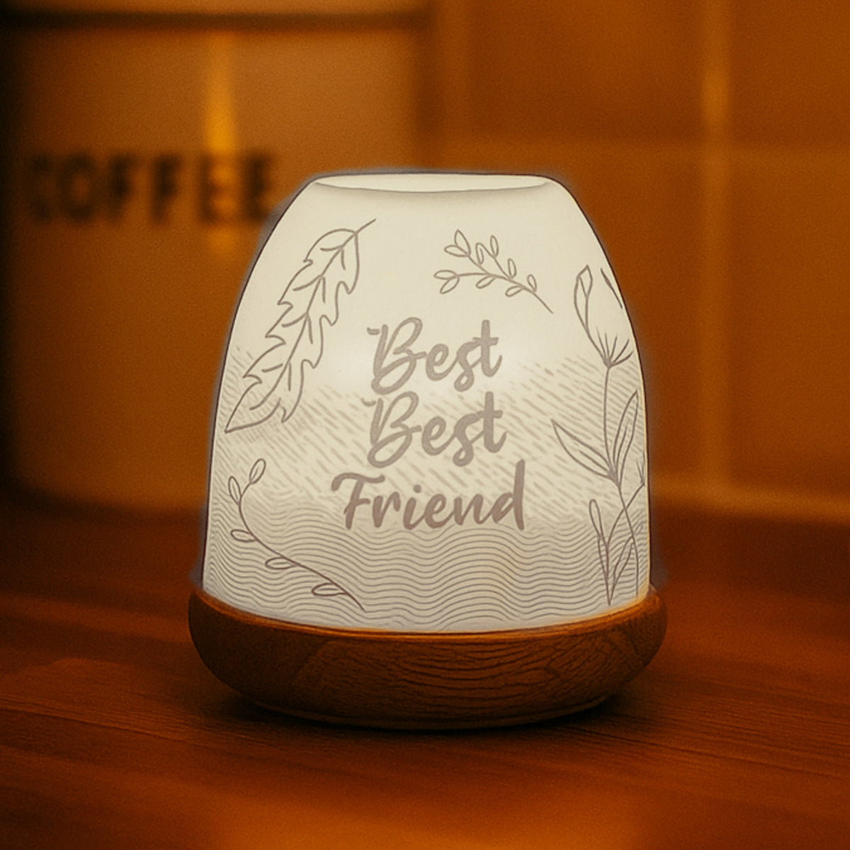 Cello Best Best Friend Tall Tealight Dome – Porcelain Candle Holder